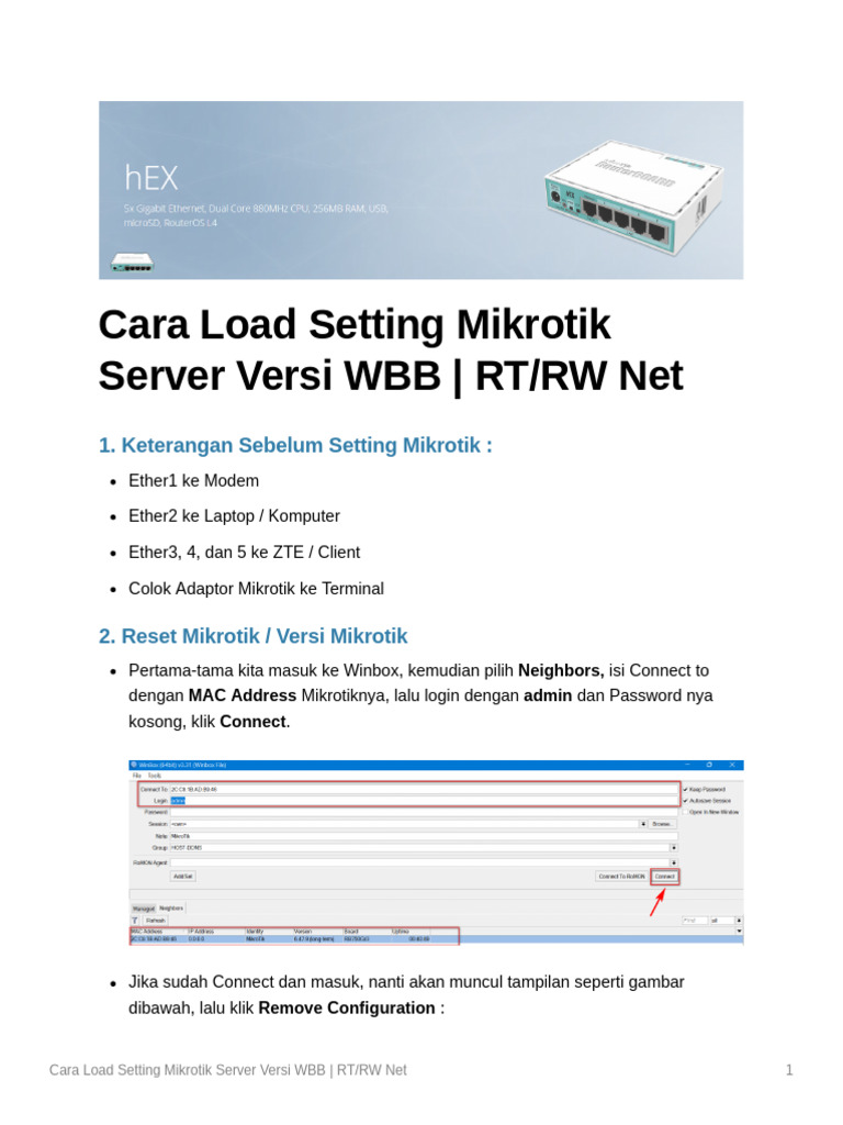 Cara - Load - Setting - Mikrotik - Server - Versi - WBB - RTRW - Net | PDF Cara - Load - Setting - Mikrotik - Server - Versi - WBB - RTRW - Net | PDF