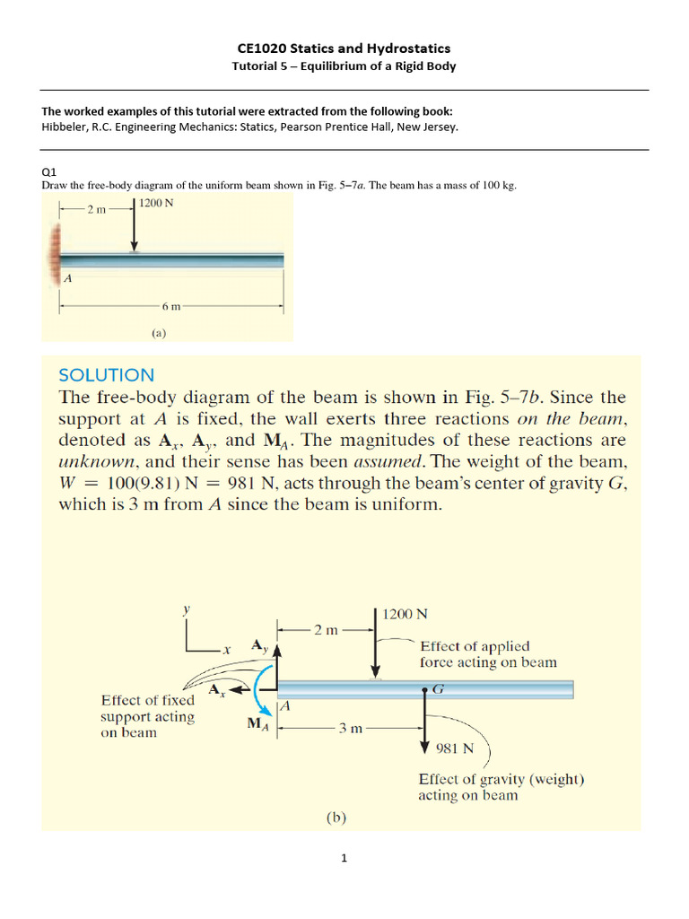Tutorial 5 | PDF | Force | Classical Mechanics