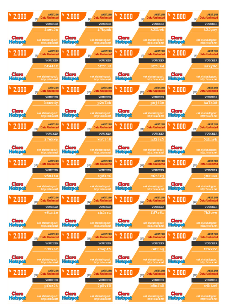 24H Unlimited Data Vouchers | PDF