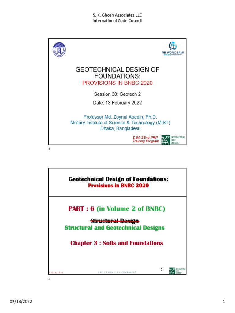 BNBC Lecture 13feb 2022 Geotech 02 Final | PDF | Soil Mechanics ...