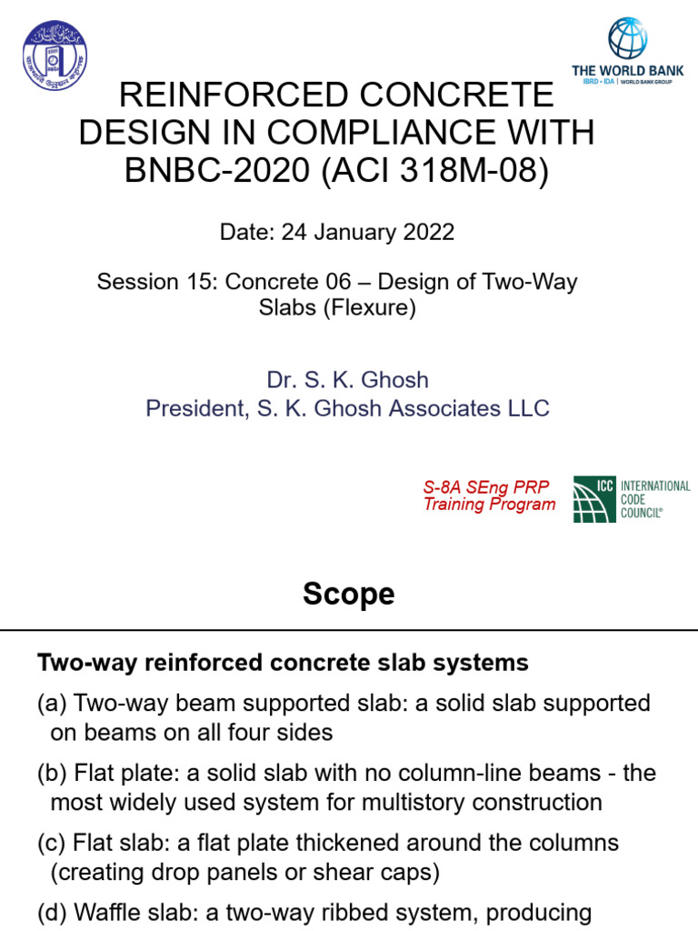 S_15_Concrete 06 Two Way Slabs Flexure | PDF | Beam (Structure) | Bending