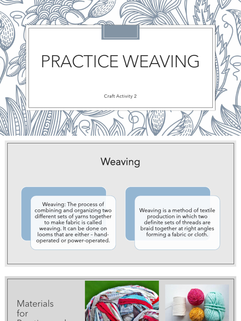 Practice Weaving | PDF | Weaving | Loom