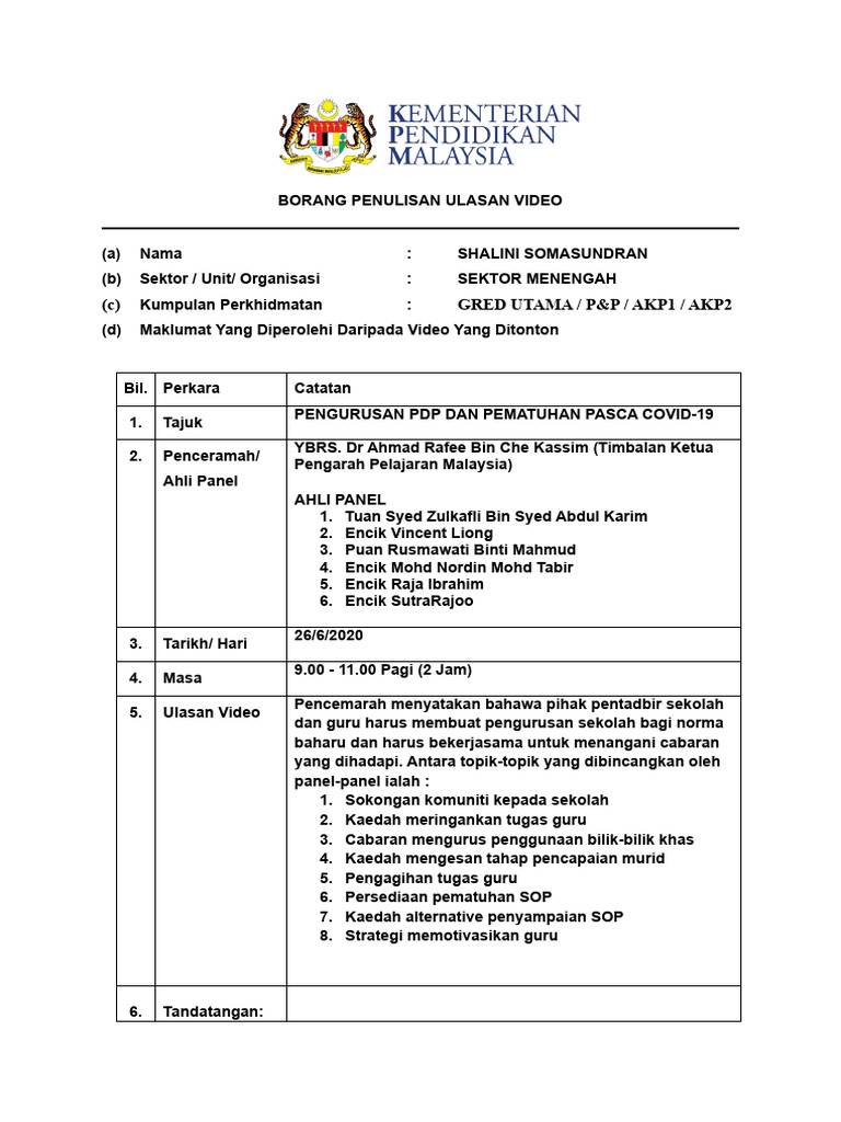 Pengurusan PDP | PDF