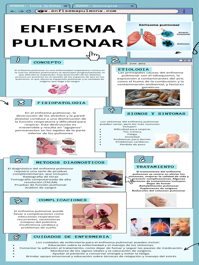 Enfisema Pulmonar | PDF | Pulmón | Enfermedades y trastornos humanos