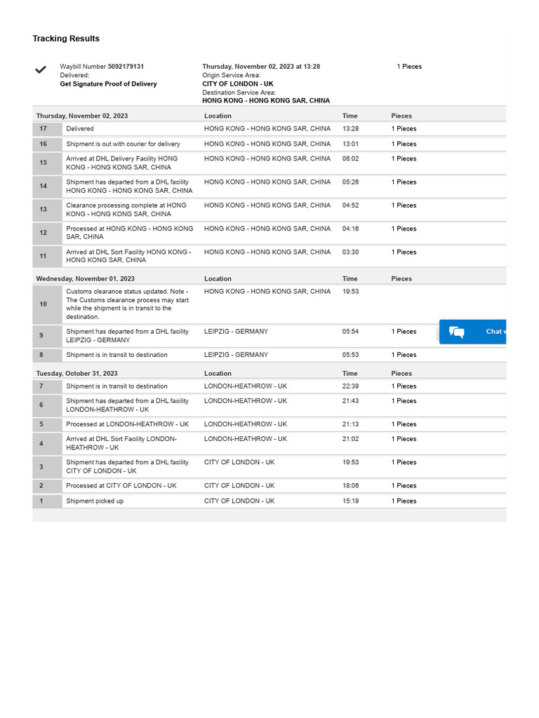 Tracking History | PDF | Service Industries