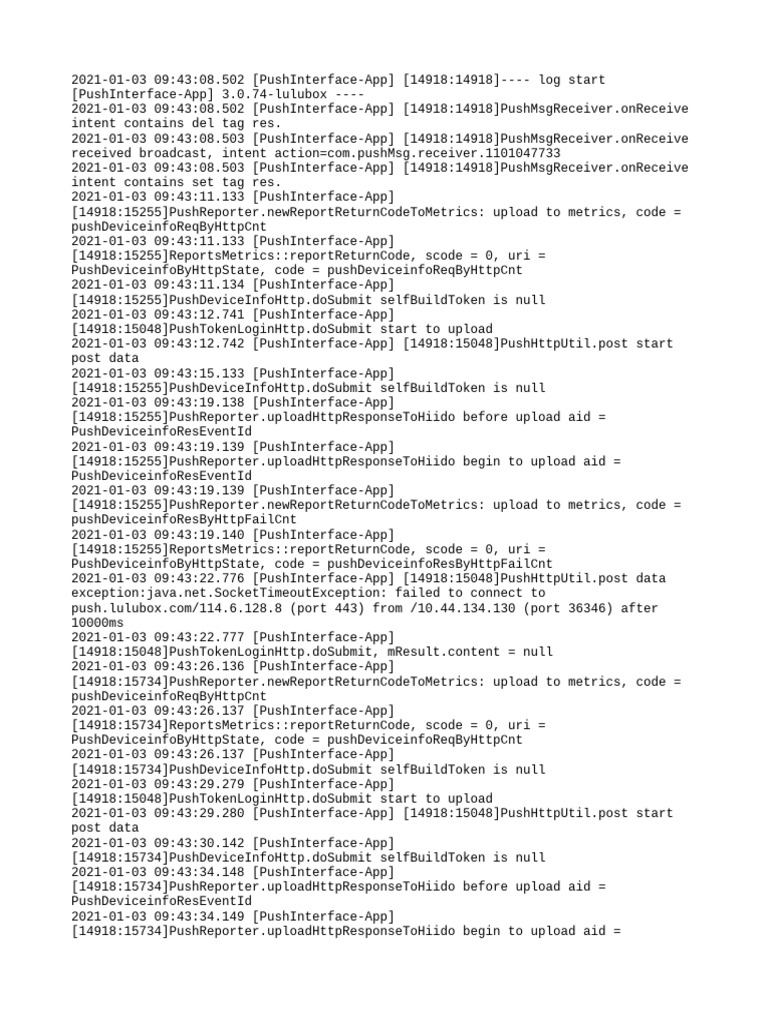Pushsvc Log | PDF | Computer Programming | Computing