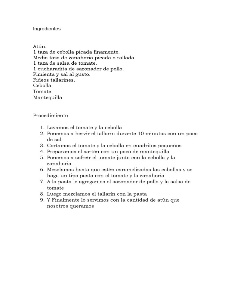 Ingredientes | PDF | Cocina, comidas y vino | Hogar, jardinería y bricolaje