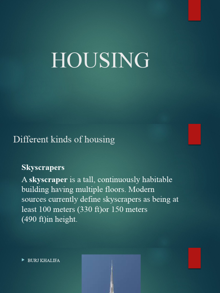 Types and Pros/Cons of Housing Options | PDF | Apartment | Buildings ...