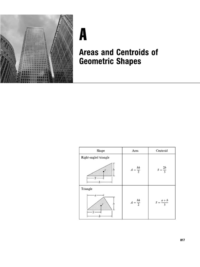 Areas and Centroid | PDF