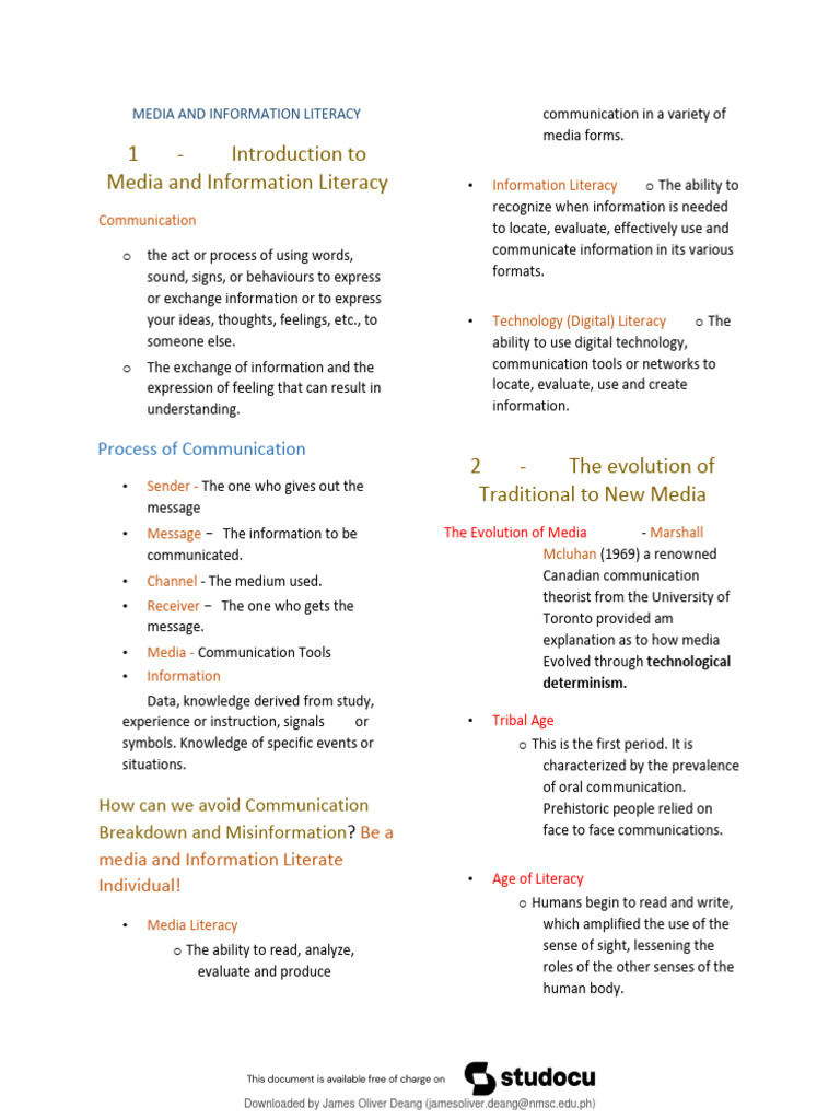 MIL Reviewer v1 For Grade 12 | PDF | Communication | Information