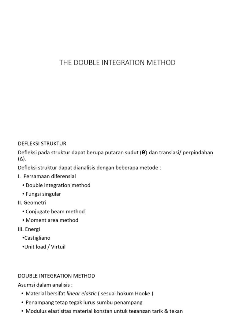 Double Integration Method | PDF | Metode & Bahan Ajar