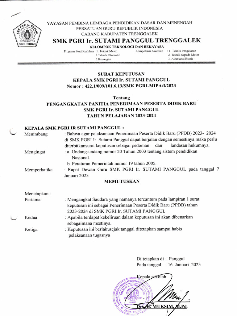 SK - PPDB - 2023-2024 | PDF