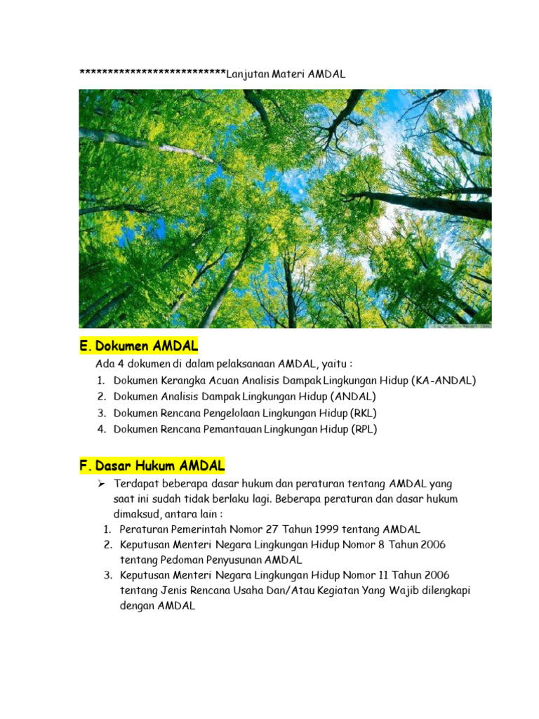 Lanjutan Materi AMDAL 3 | PDF