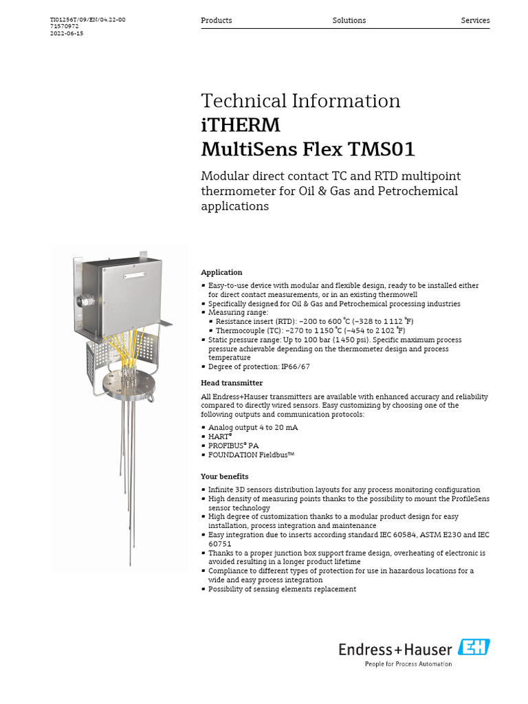 TMS01 | PDF | Thermocouple | Electrical Engineering