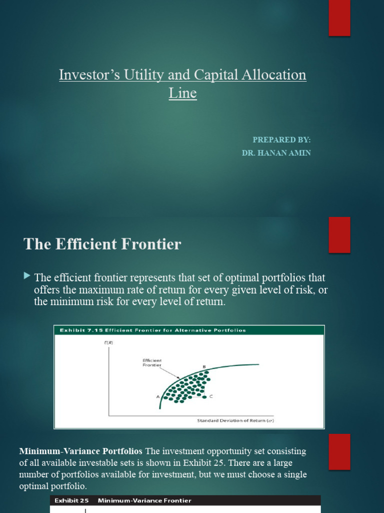 Lecture-5 Investors Utility and CAL | PDF | Modern Portfolio Theory | Risk Aversion