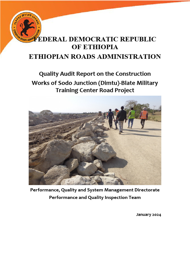 Quality Audit of Blate Military Road Project | PDF | Technology ...