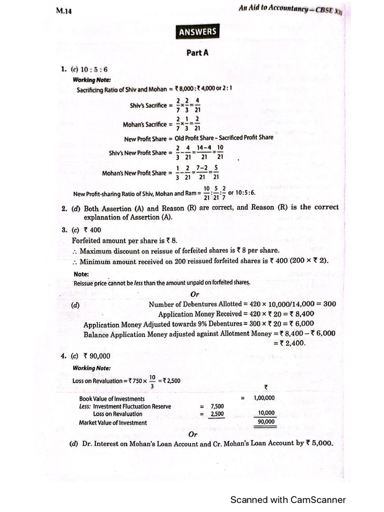 answer key- model 1 | PDF
