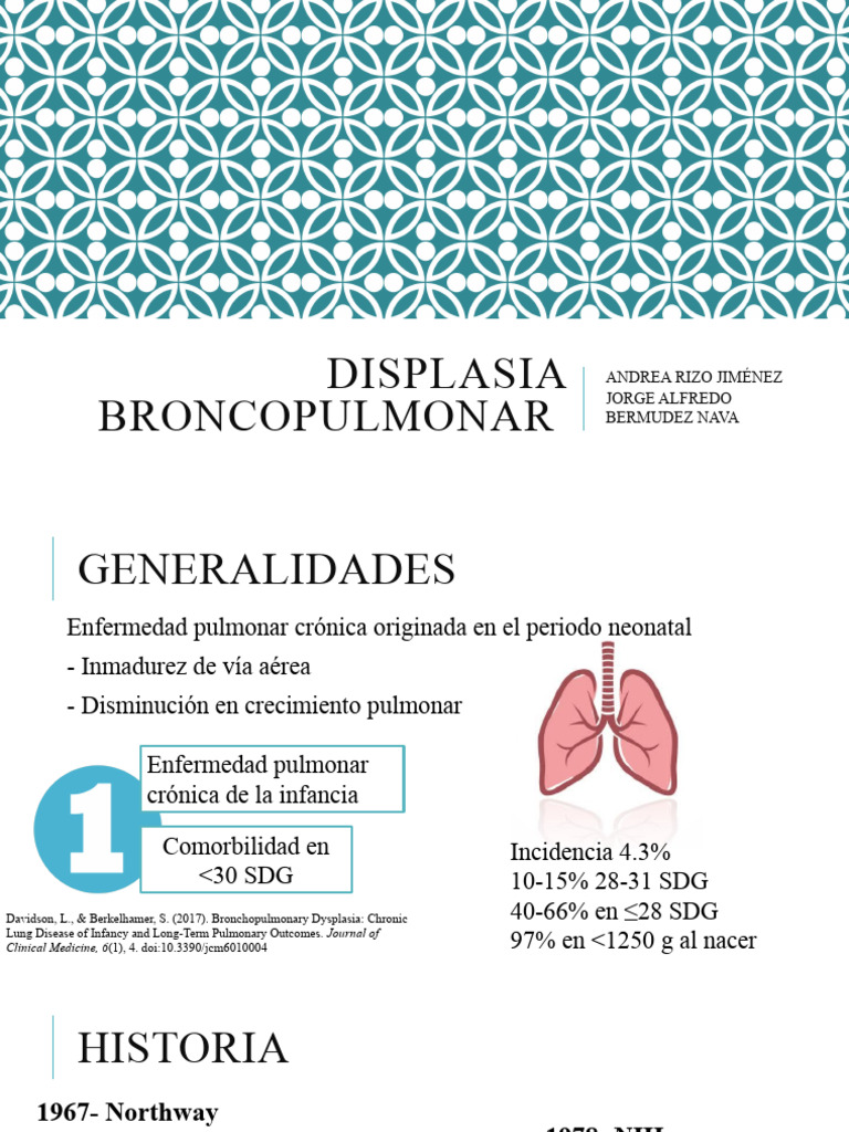 Displasia Broncopulmonar | PDF