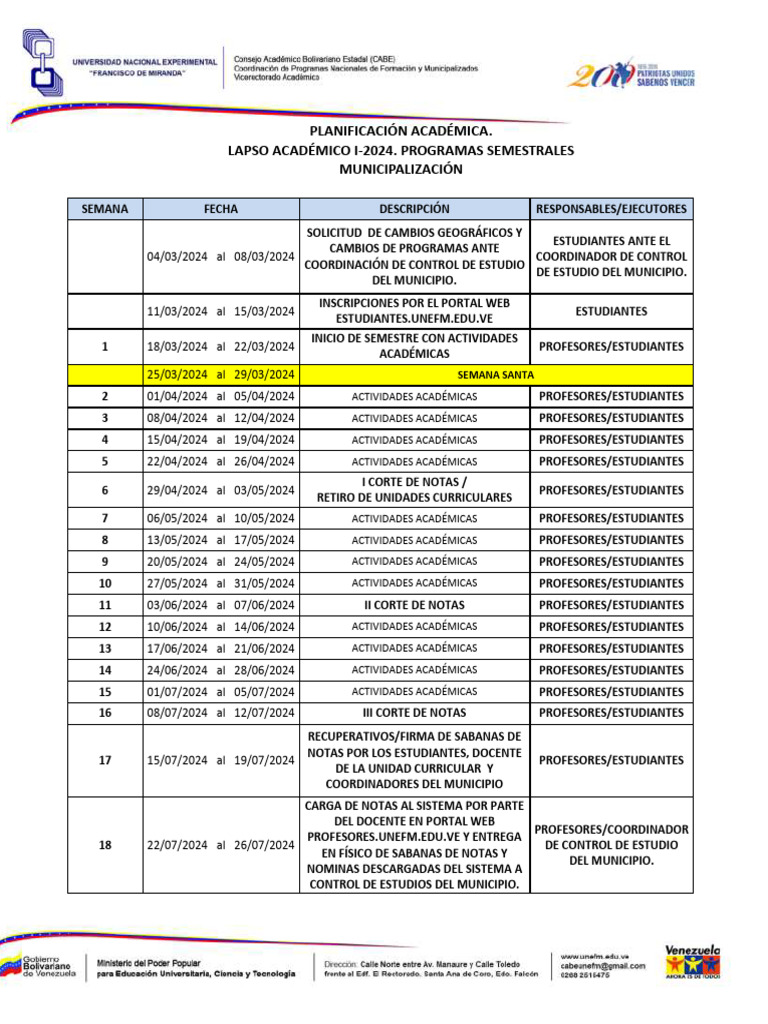 Lapso Académico I-2024-1 | PDF