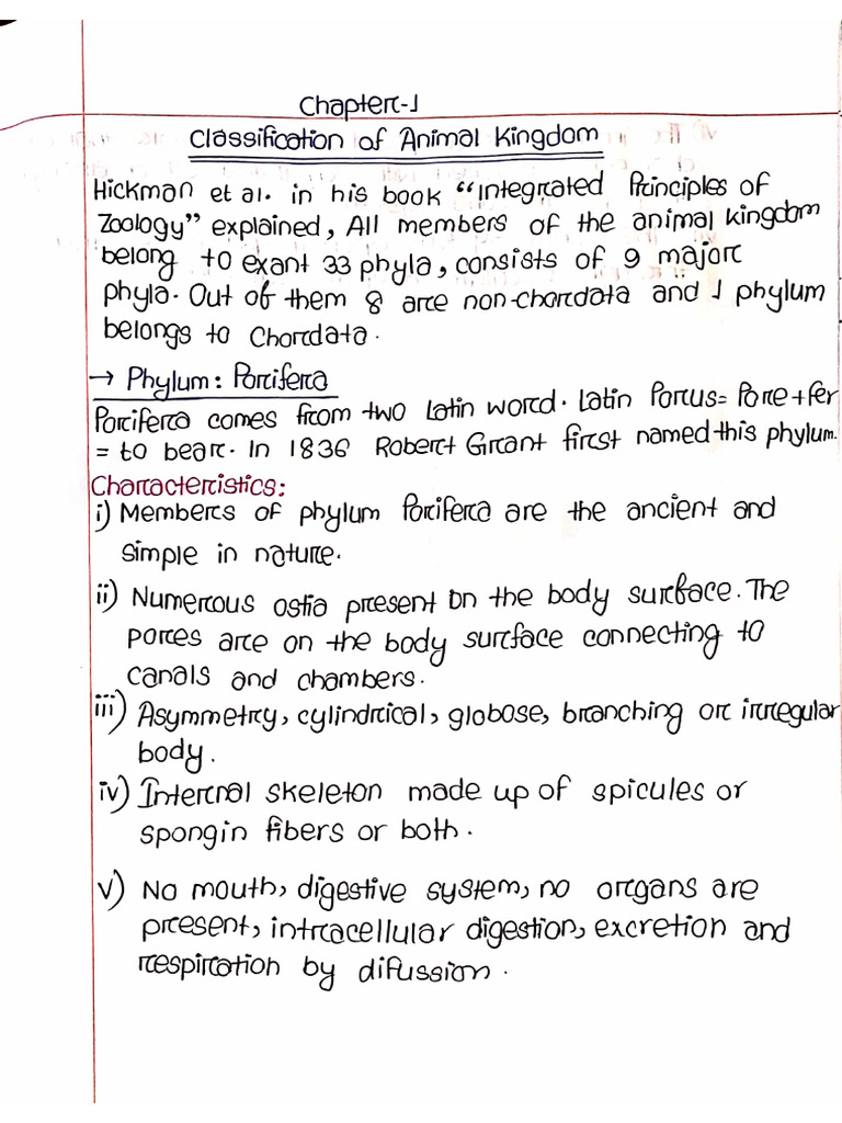Zoology Chapter - 1 | PDF