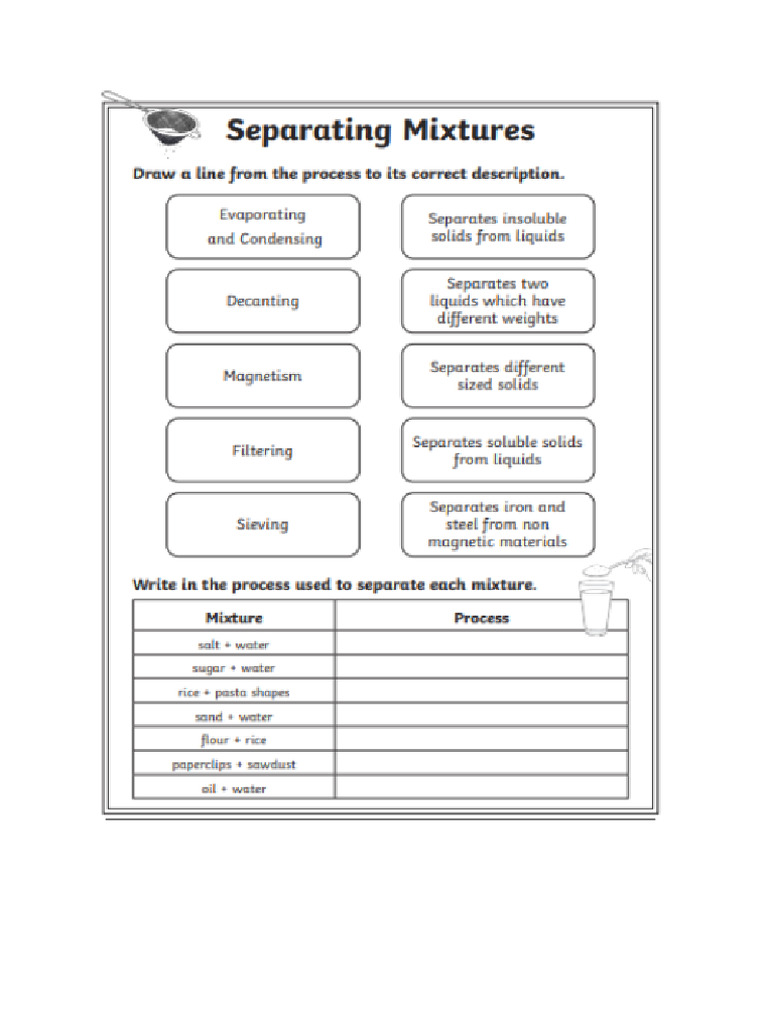Separating mixtures | PDF
