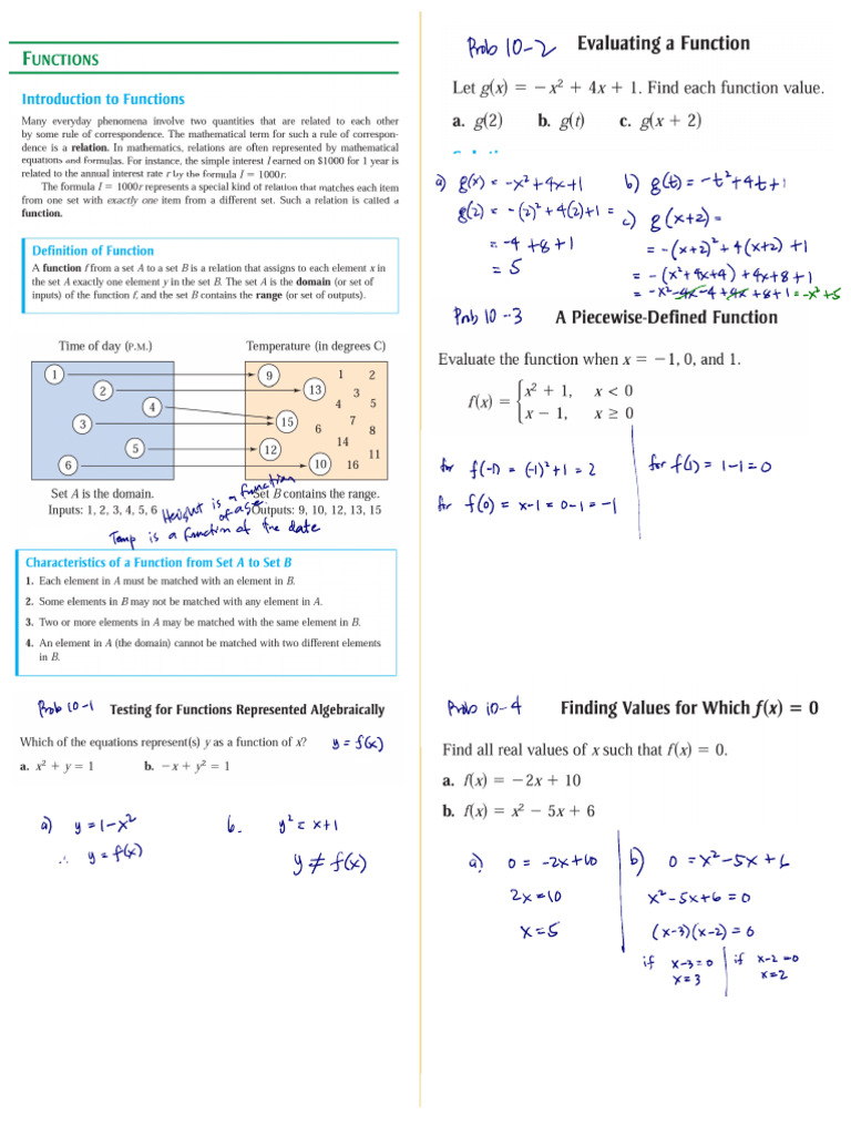 Lesson 10 Functions | PDF | Mathematical Analysis | Analytic Geometry