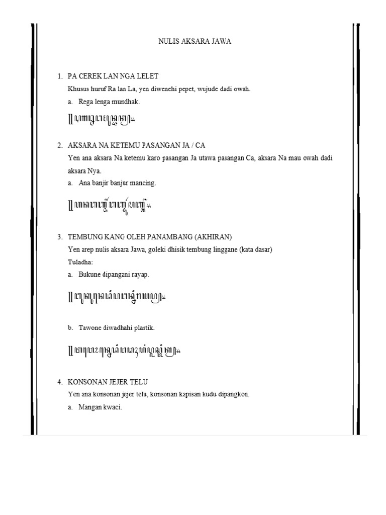 Nulis Aksara Jawa PDF | PDF