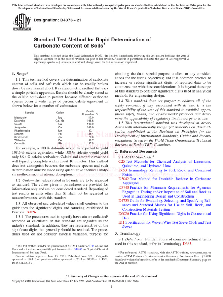 Astm D4373 21 | PDF