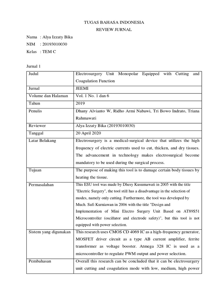 030 Alya Izzaty Bika Tugas Review 3 Jurnal Bilingual | PDF | Electrical Engineering | Electricity