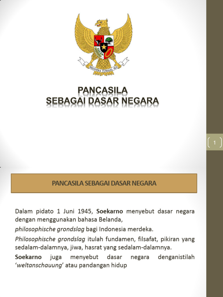 Pancasila Sebagai Dasar Negara | PDF