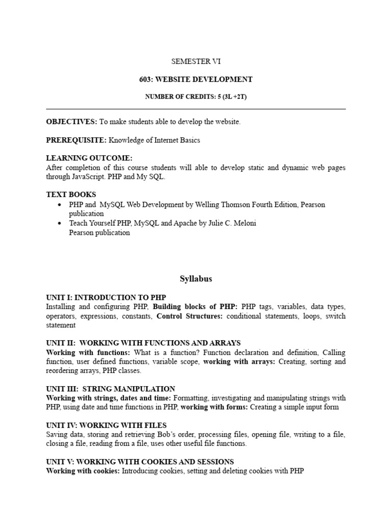 603 WebDevelopment | PDF | Databases | Php