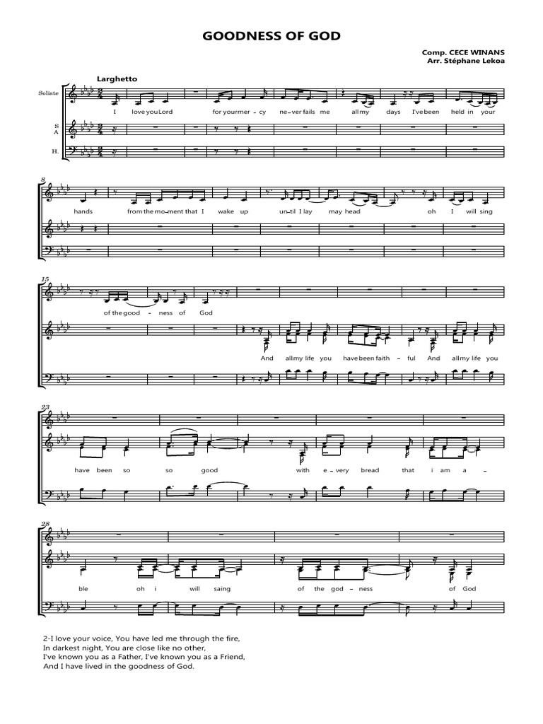 Goodness of God | PDF