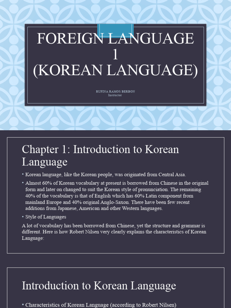 Intro to Korean | PDF | Korean Language | Word