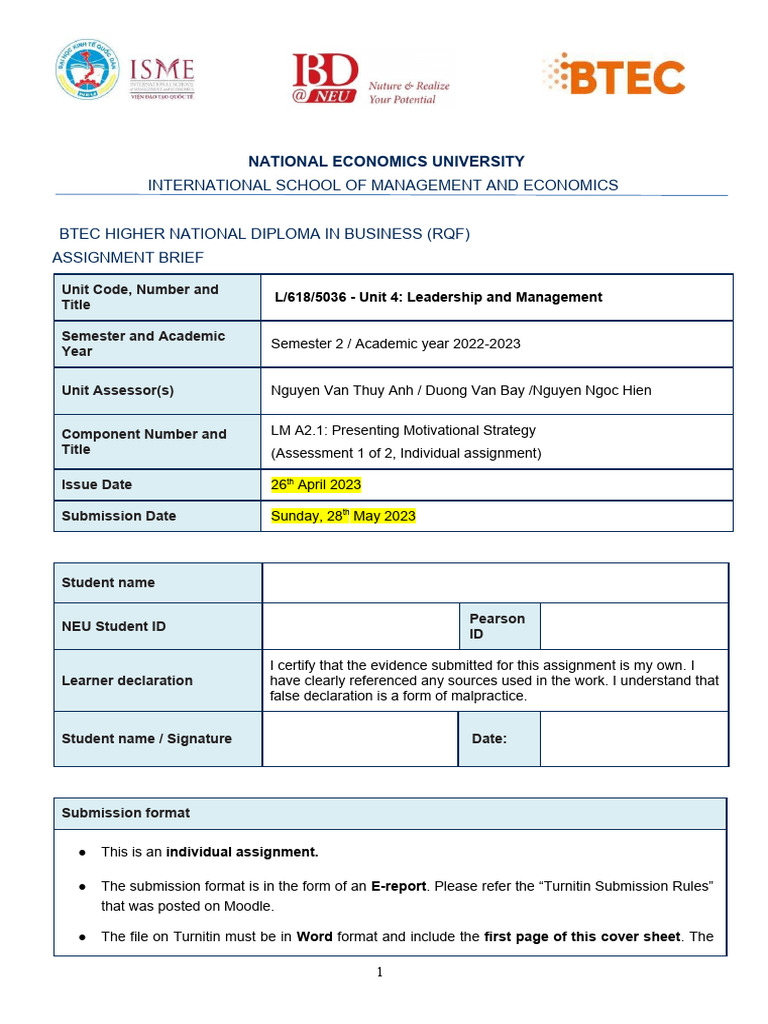 LM - A2 Assignment Brief - 2023 Spring | PDF | Payments | Banks LM - A2 Assignment Brief - 2023 Spring | PDF | Payments | Banks