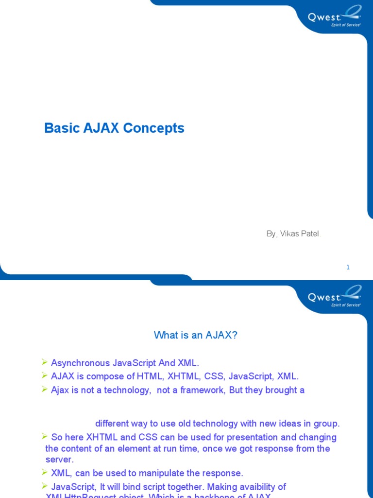 Basic Ajax Concepts Ajax Programming Hypertext 