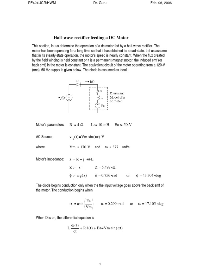 half dioda beban mtr dc | PDF | Rectifier | Electronics
