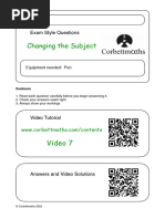 Changing The Subject Answers | PDF