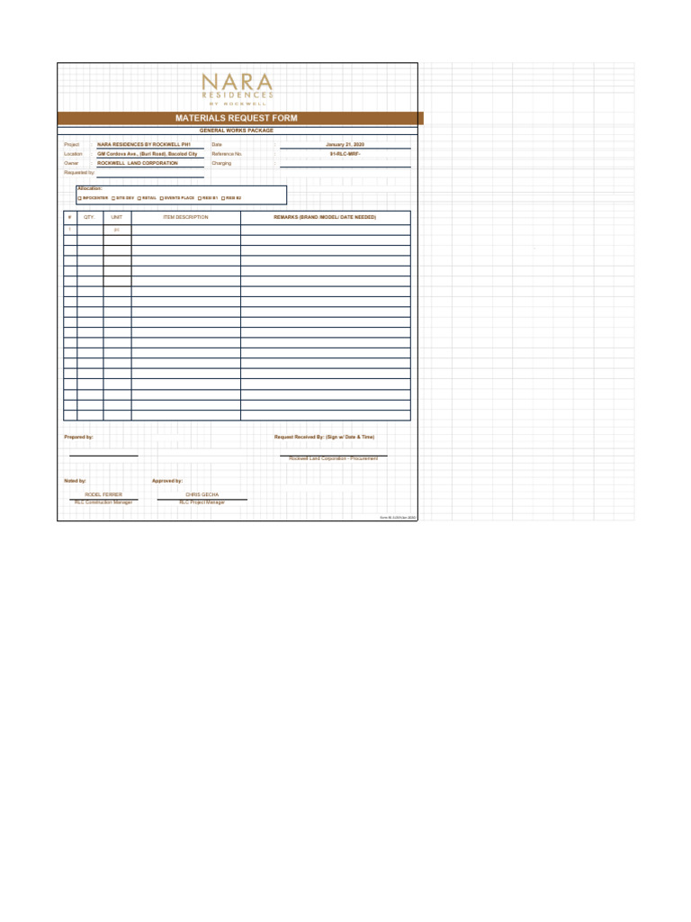 MRF FORM | PDF