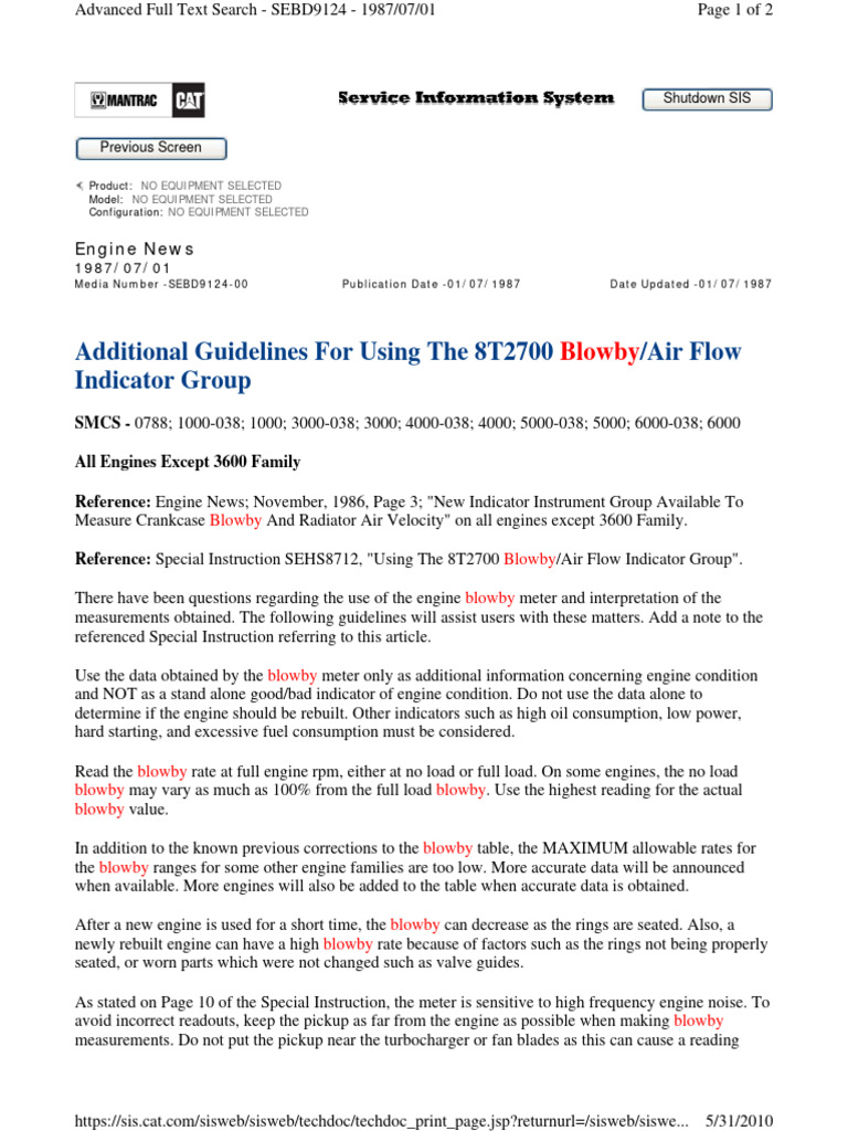 BLOWBY Techdoc Print Page | PDF