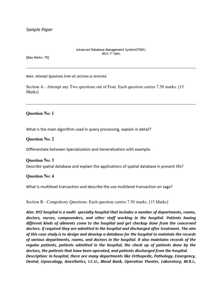 Advanced Database Management System | PDF | Computers