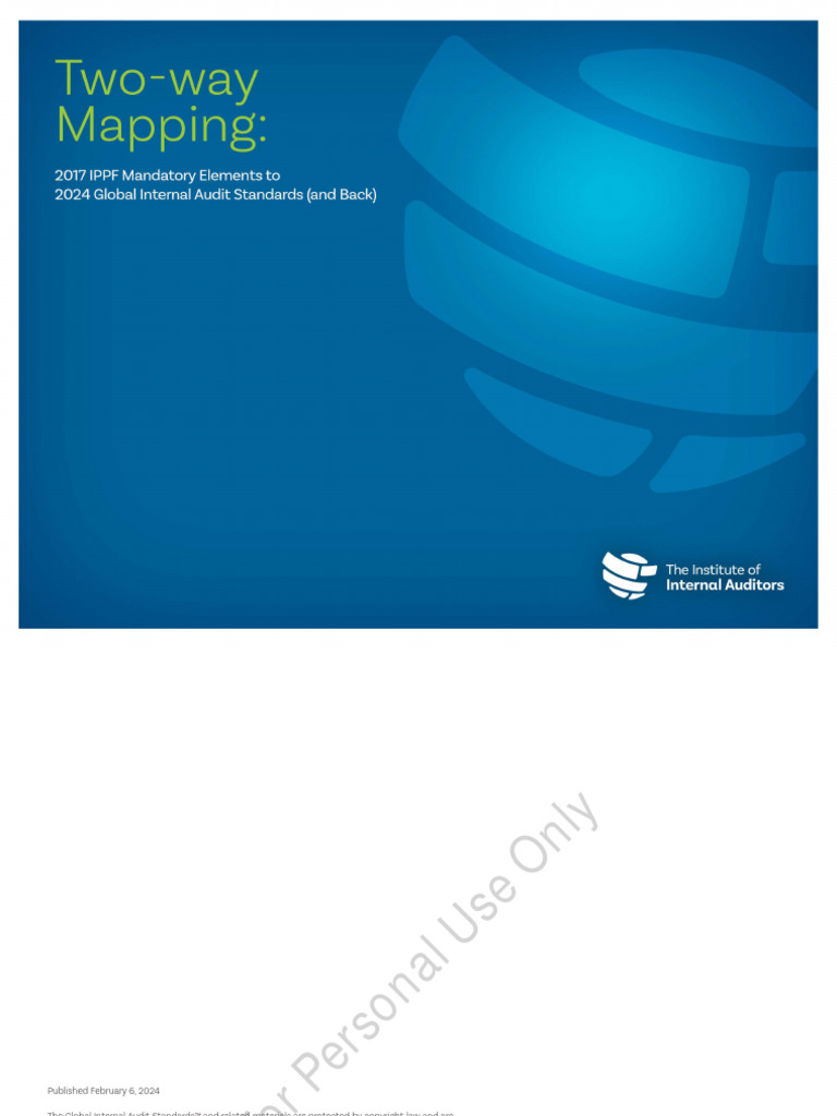 IIA Standard Two Way Mapping 2017 Vs 2024 1707708882 | PDF | Internal ...