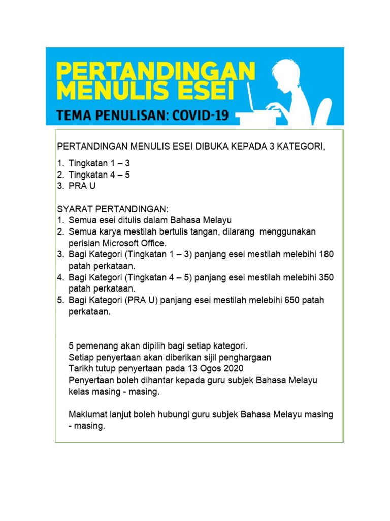 Pertandingan Menulis Esei | PDF