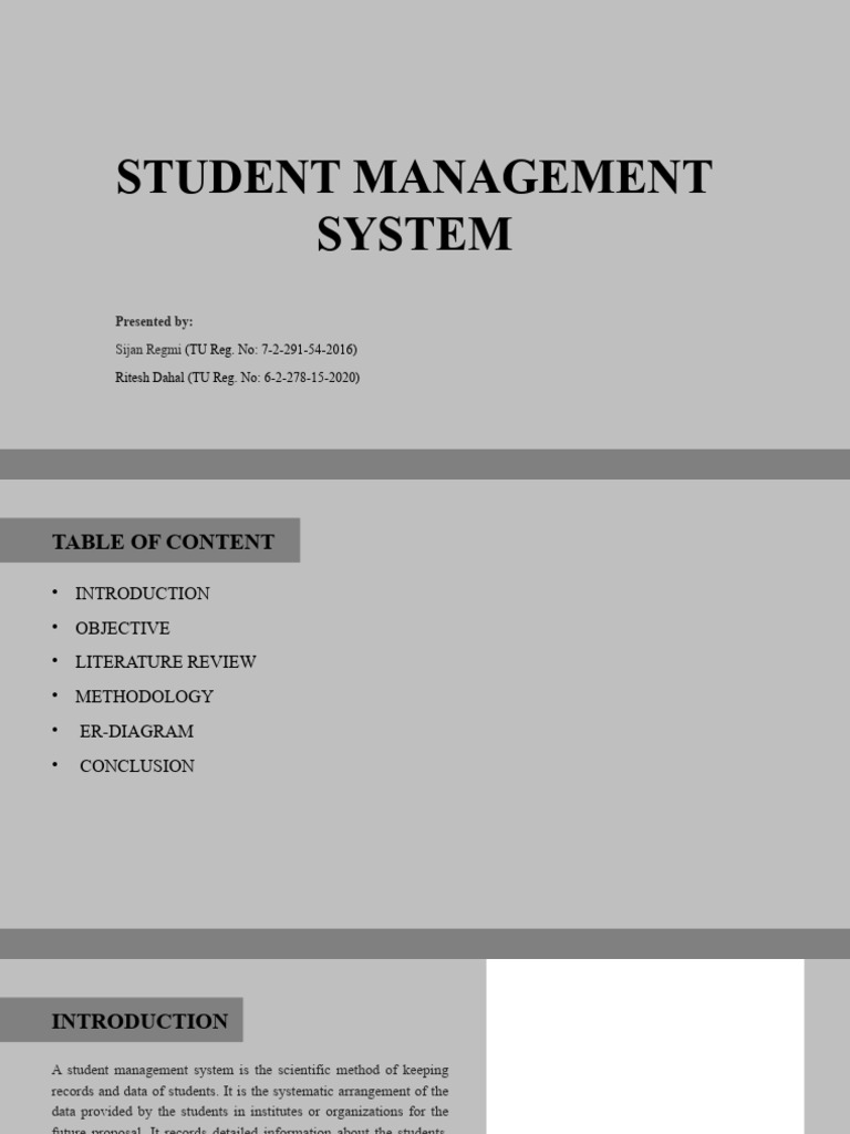 Student Management System Overview | PDF | System | Information