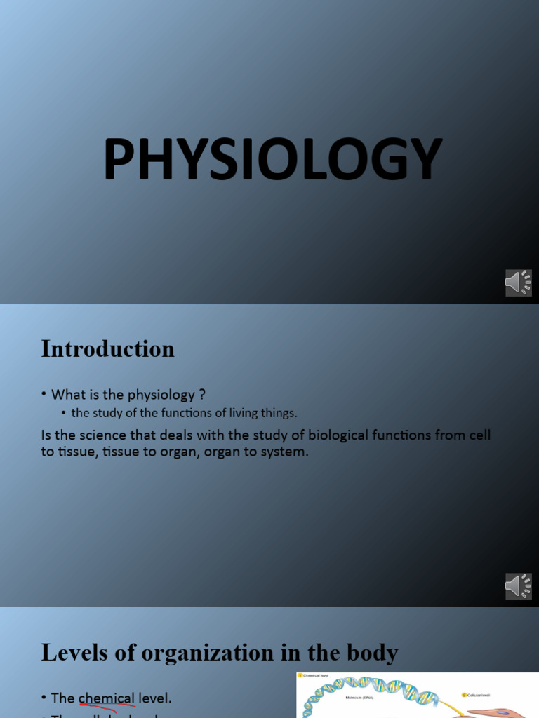 introduction to physiology | PDF | Human Body | Muscle