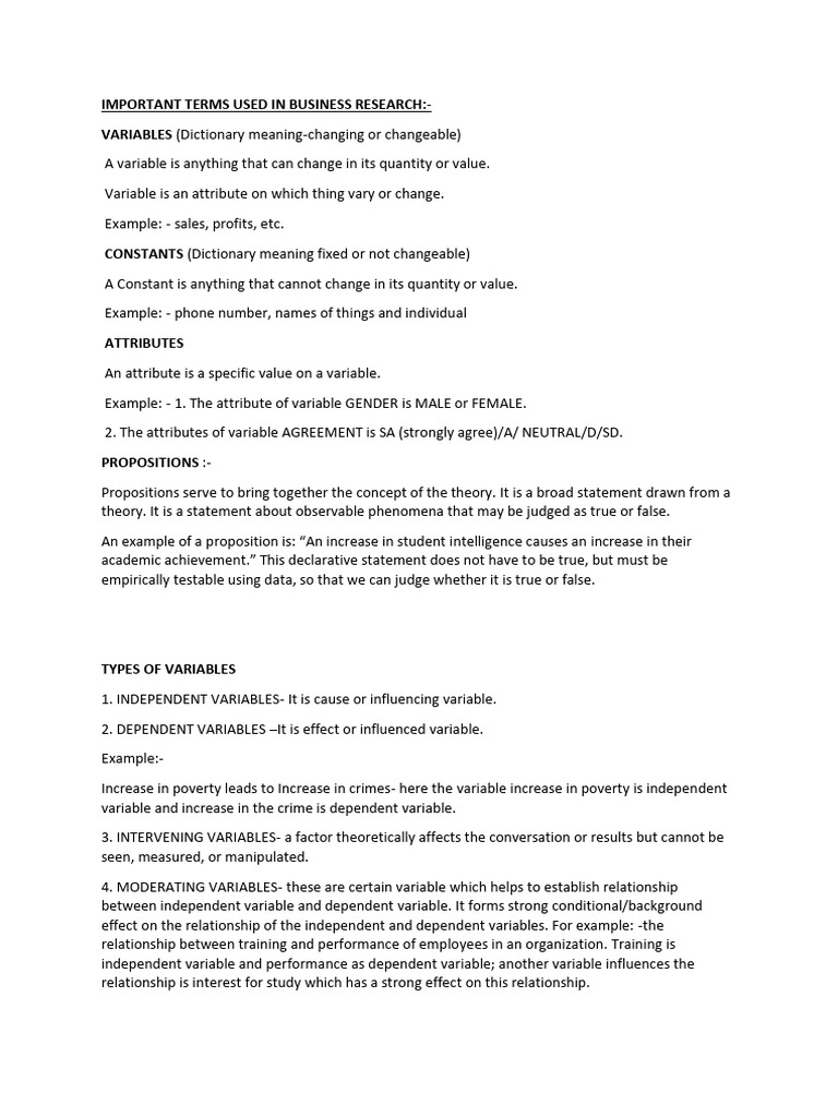 Concepts Module 1 | PDF | Dependent And Independent Variables | Variable (Mathematics)