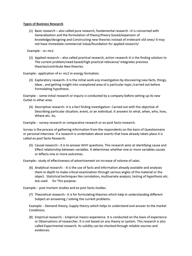 Types of Research Module 1 | PDF | Theory | Evidence