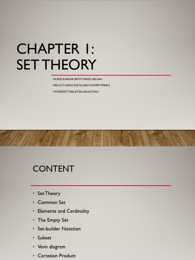 Chapter 1 Set Theory (1) 2024 (Student) | PDF | Set (Mathematics) | Abstract Algebra