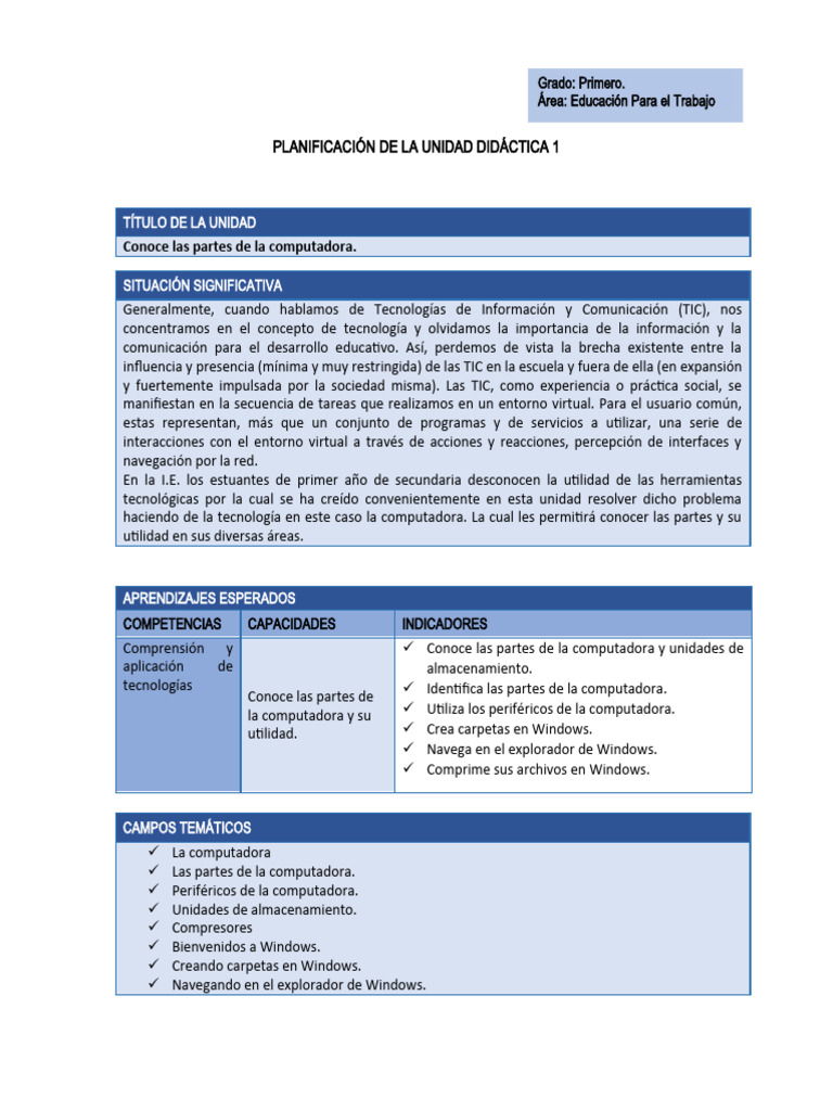Ept1-Unidad 1 | PDF