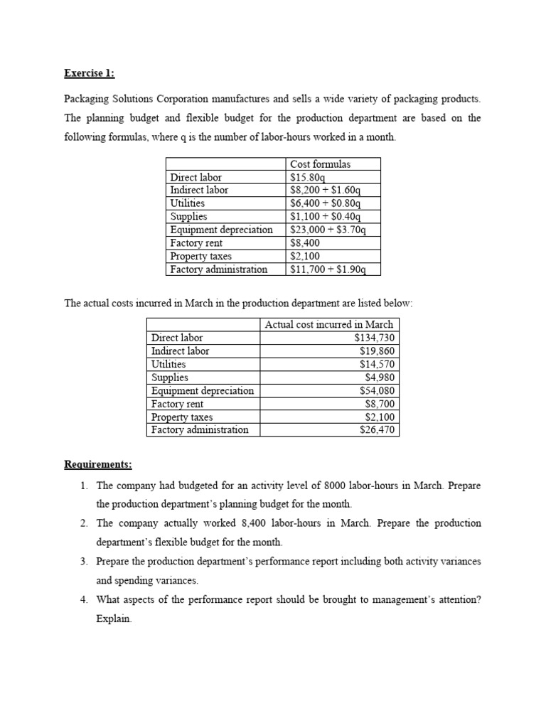 Chap 11, 12 - Performance Variance Analysis | PDF | Government Finances ...