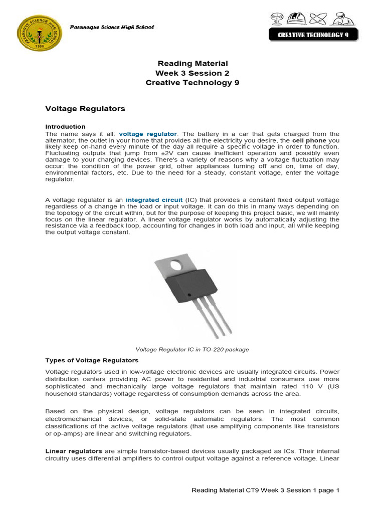Week 3 Q3 Session 1 Reading Material | PDF | Amplifier | Manufactured Goods